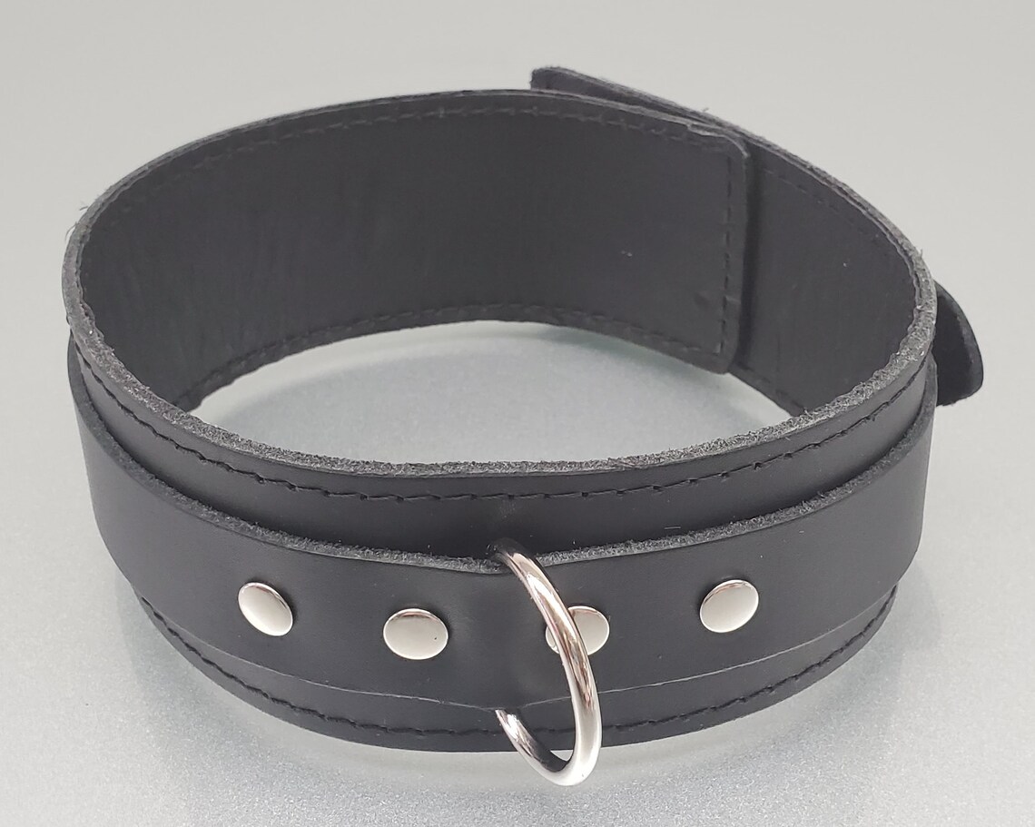 1 Wide Leather D-Ring Day Collar Restraint 1 | Etsy