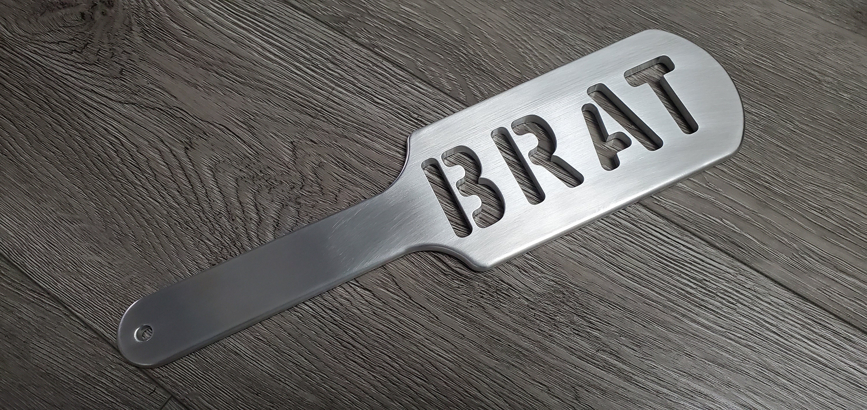 BRAT Cutout Aluminum Paddle from Ballistic Metal Spanking | Etsy