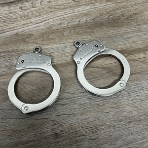 Authentic Police Handcuffs Without the Connecting Chain, Stainless ...