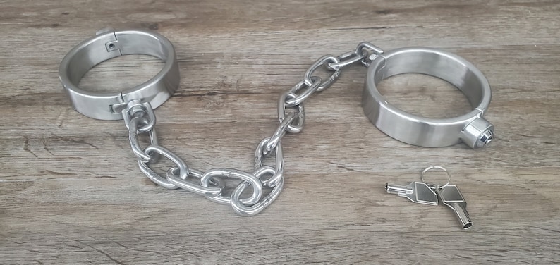 Ankle Stainless Steel 1 Wide Locking Leg Restraint Cuffs - Etsy