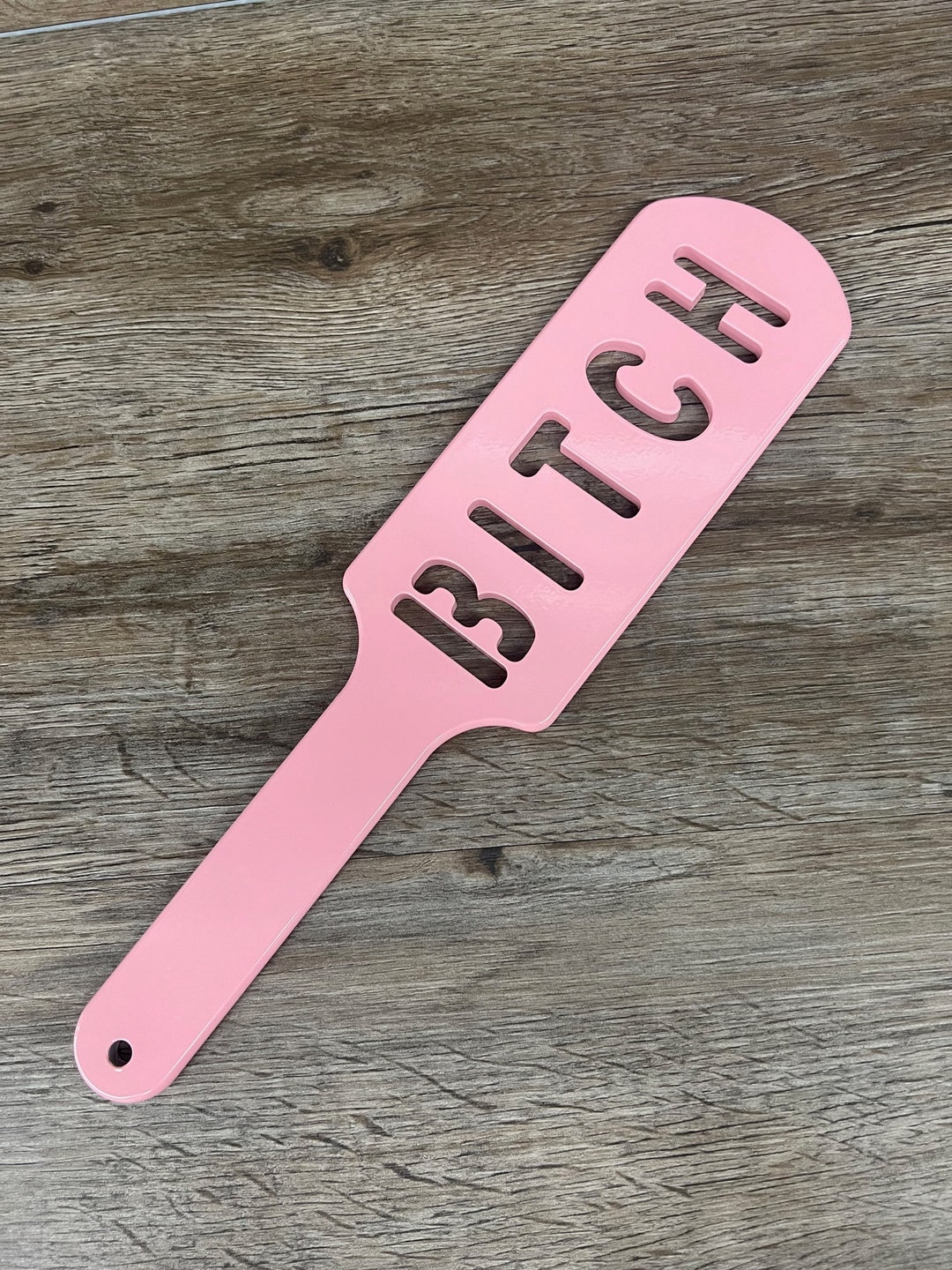 Pink BITCH Cutout Aluminum Paddle From Ballistic Metal, Spanking Fetish ...