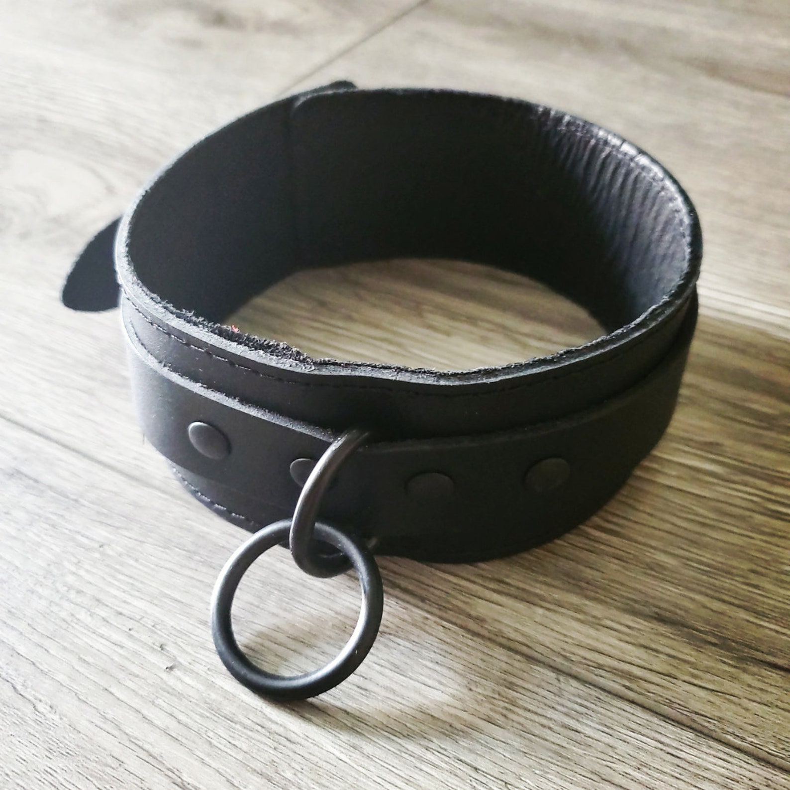 2 Wide Leather Locking D-ring Collar Restraint Cuff - Etsy