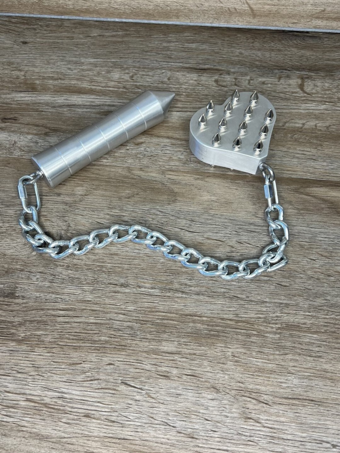 Vixen's Vicious Spiked Heart Flail - Chain Whip CNC Machined Aluminum ...