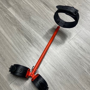 Halloween Exclusive Orange Posture Bar - Adjustable, Neck Arms Bondage ...