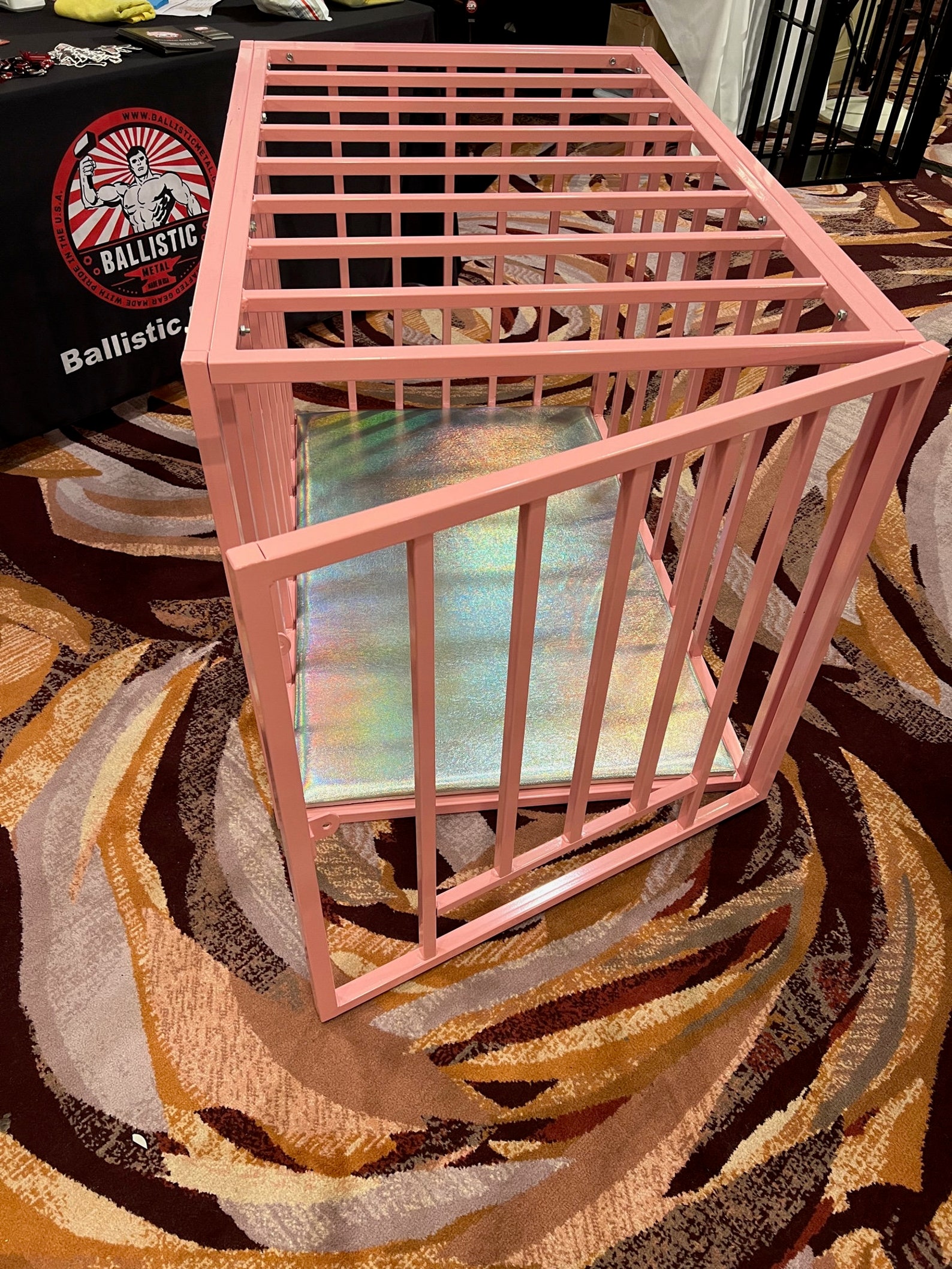 Pretty in Pink Puppy Cage - BDSM Bondage - 100% Steel - Made in the USA ...