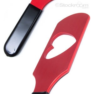 Love Hurts Red Anodized Heart Paddle From Ballistic Metal, Spanking ...
