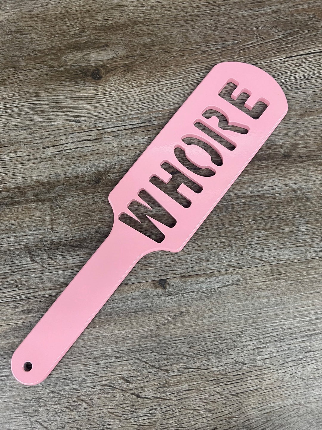Pink WHORE Cutout Aluminum Paddle From Ballistic Metal, Spanking Fetish ...