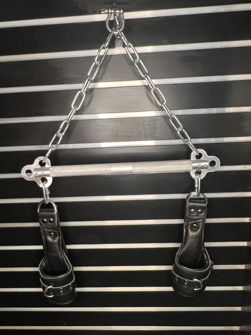 Suspension Cuffs Padded Leather Restraints Locking Buckle Bondage Wrist ...