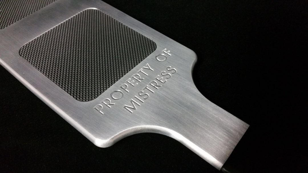 Custom Engraved & Personalized GRIPZ Aluminum Spanking Paddle Ballistic ...