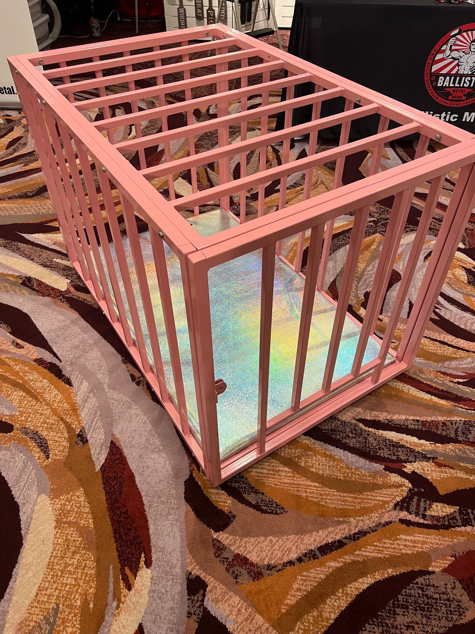 Pretty in Pink Puppy Cage - BDSM Bondage - 100% Steel - Made in the USA ...
