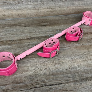 Limited Edition Pretty in Pink Adjustable Bondage Stocks Spreader Bar ...