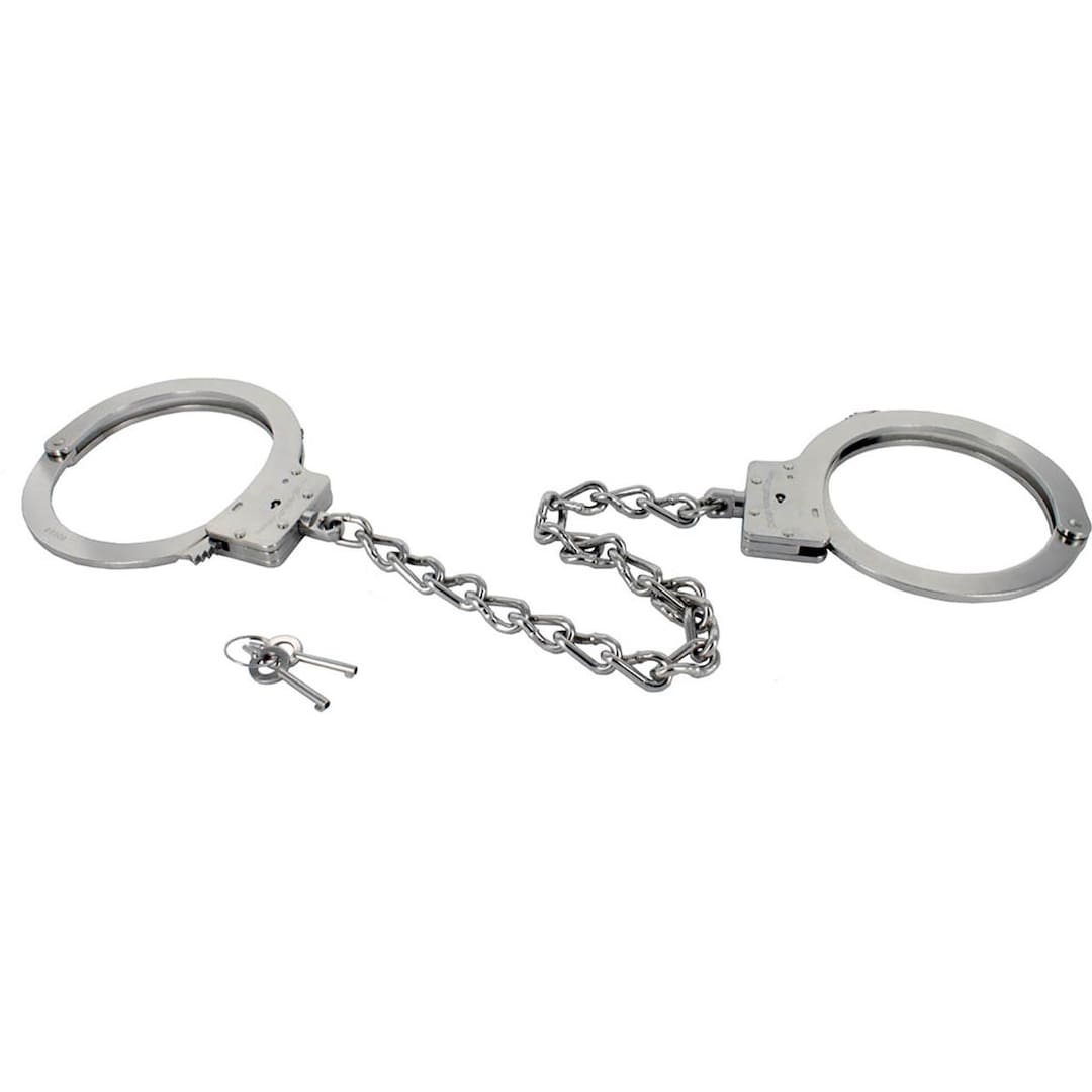 Genuine Chicago Steel Police Oversized Boot Leg Cuffs Handcuffs ...