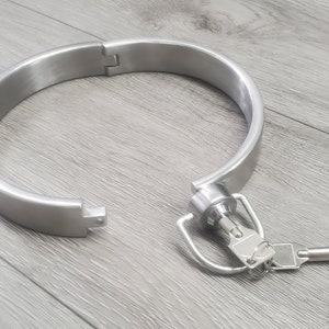 Stainless Steel 1" Wide Locking Slave Neck Collar W/ D-ring Hinged Day ...