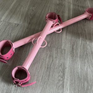 Pretty in Pink Big Barrel Spreader Bar With Cuffs BDSM Bondage Arm ...