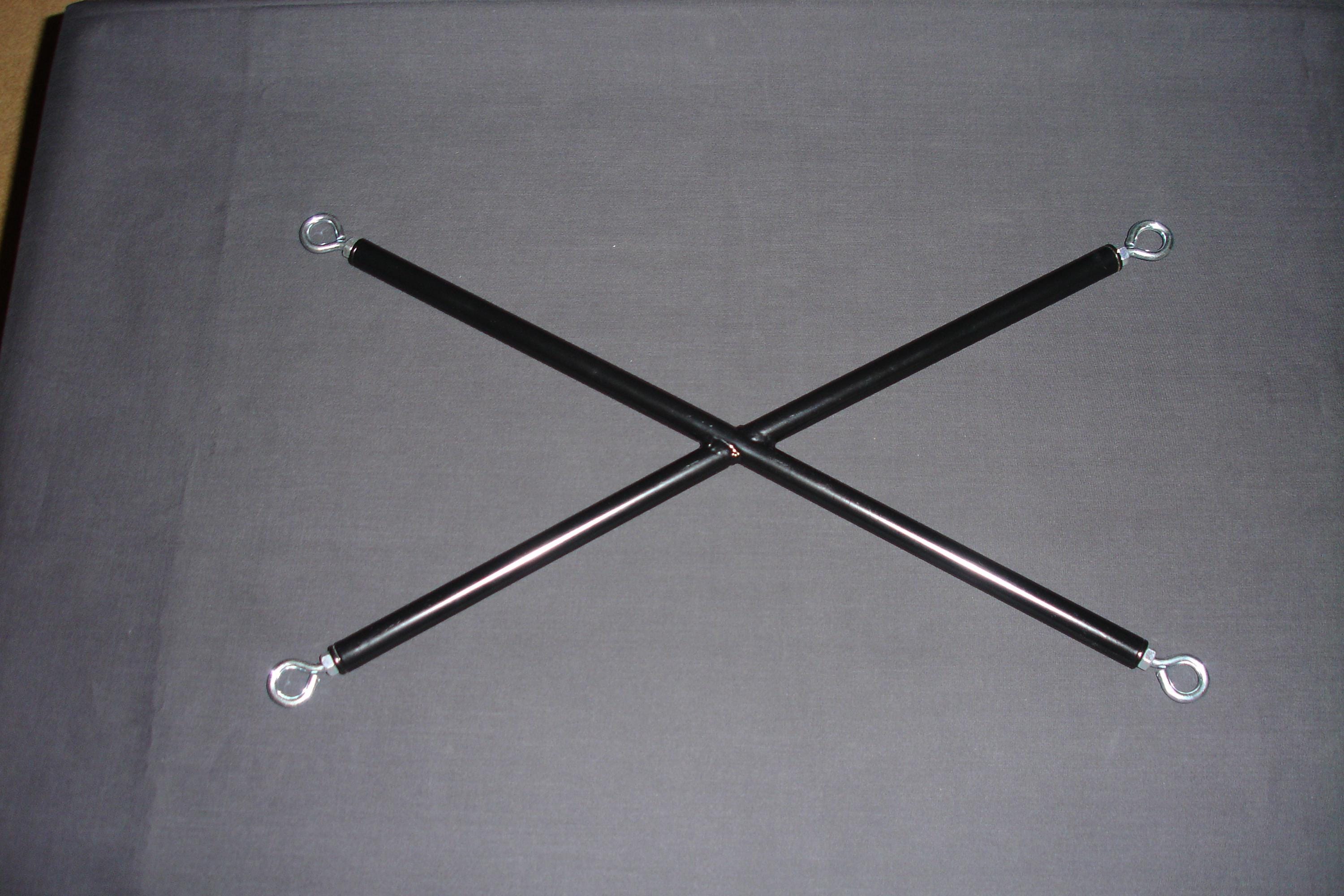 X Bar Hog Tie Spreader Bar Restraint With or Without Cuffs BDSM Bondage ...