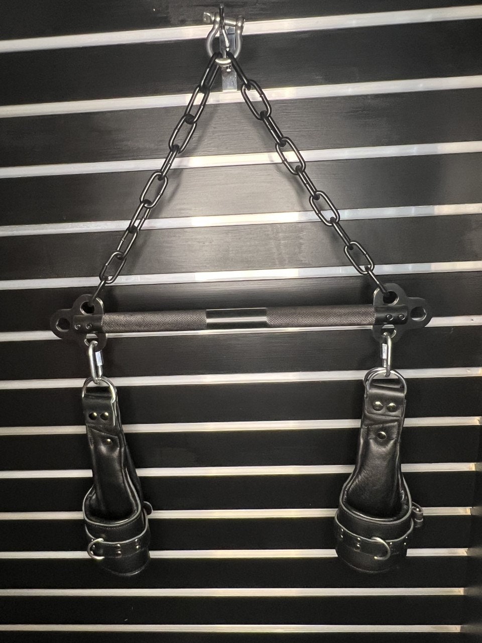 Suspension Cuffs Padded Leather Restraints Locking Buckle Bondage Wrist ...