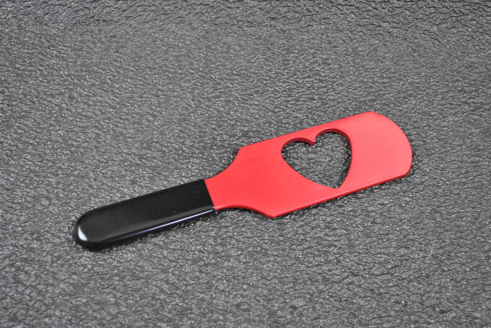 Love Hurts Red Anodized Heart Paddle From Ballistic Metal, Spanking ...