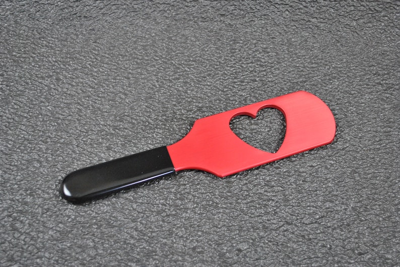 Love Hurts Red Anodized Heart Paddle From Ballistic Metal - Etsy