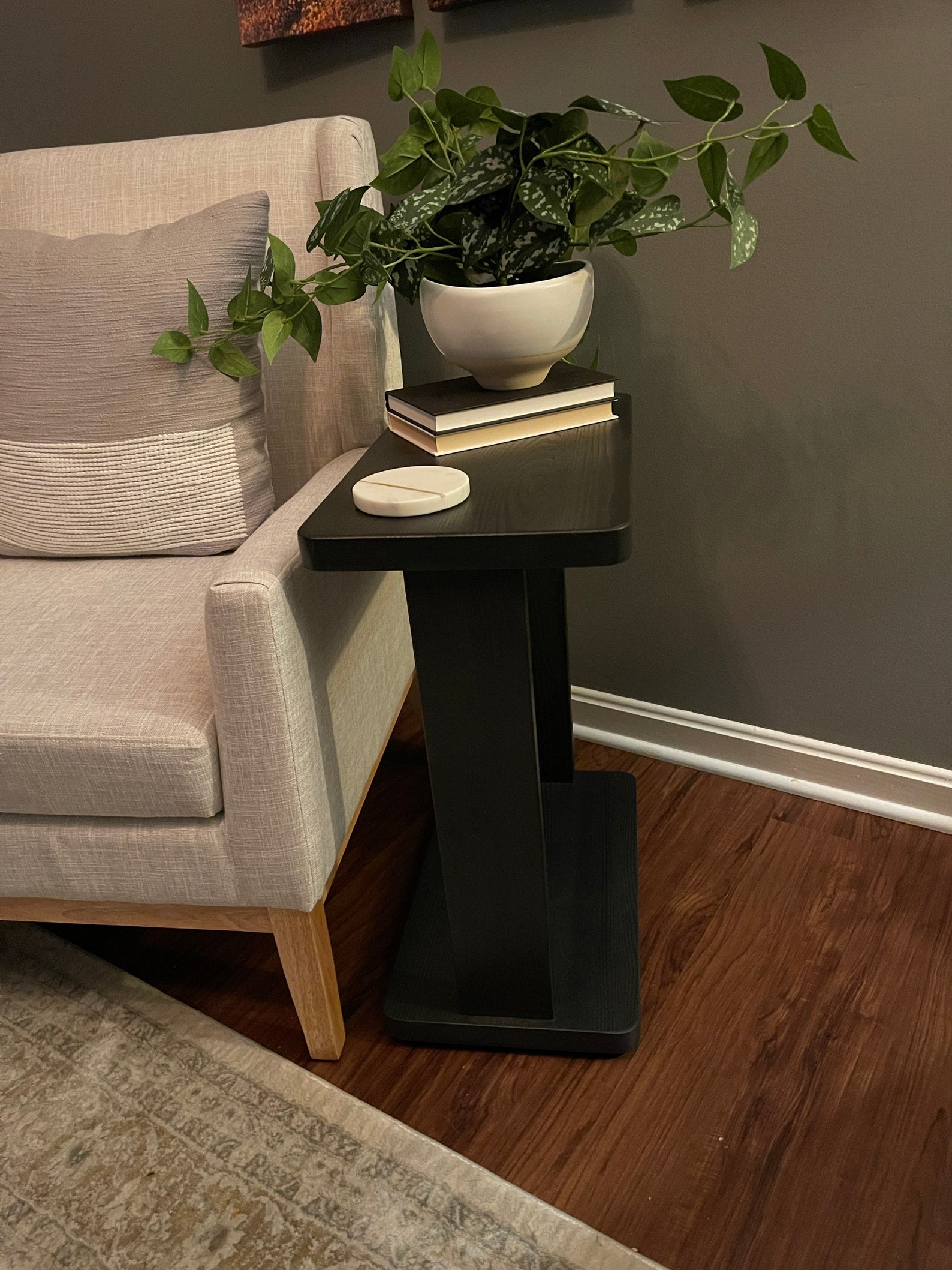 11 Wide Tall Liz Table Tall Narrow Hardwood Side - Etsy