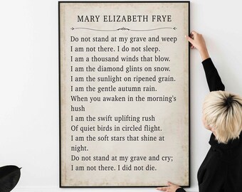 Mary Elizabeth Frye Print - Etsy