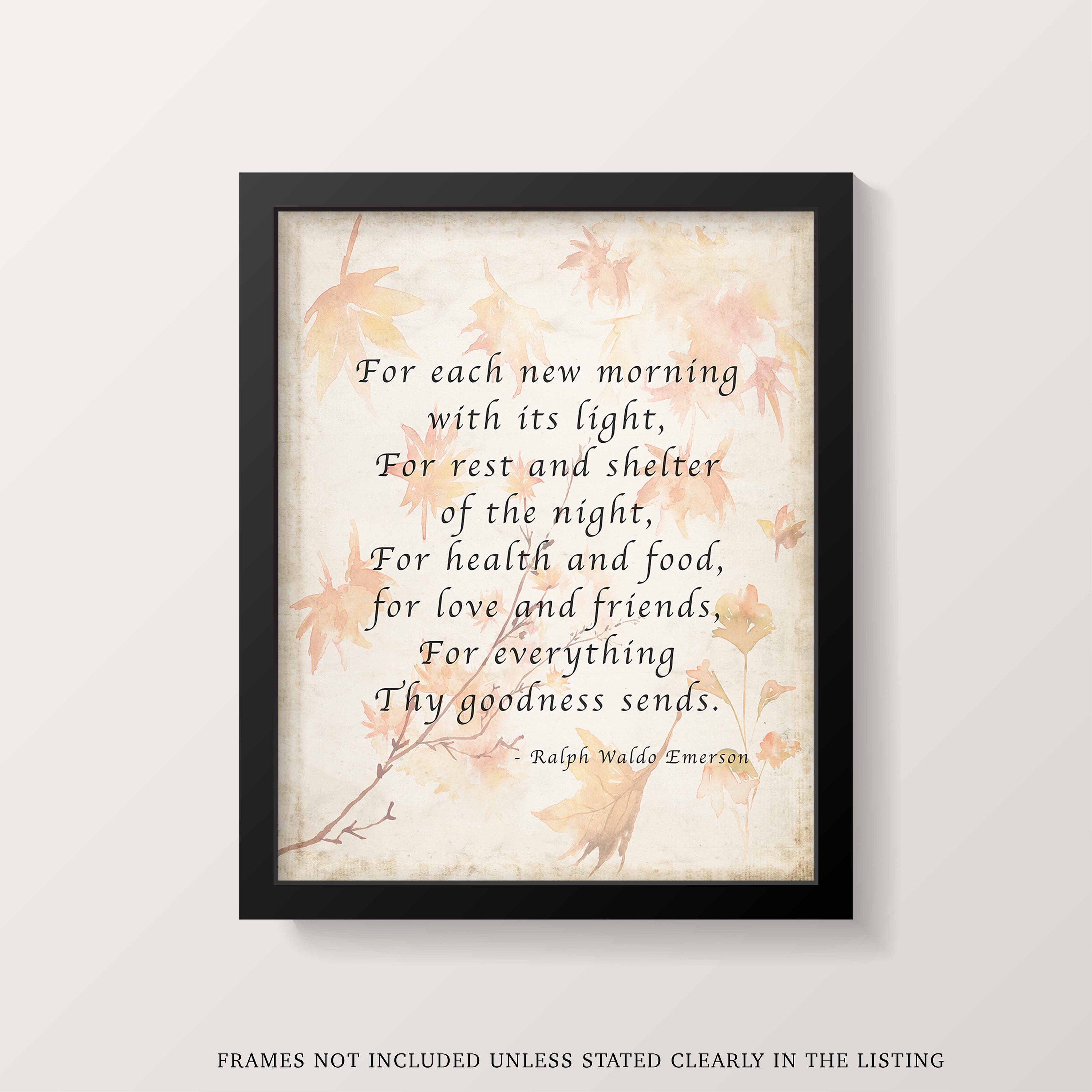 Ralph Waldo Emerson Thanksgiving Prayer