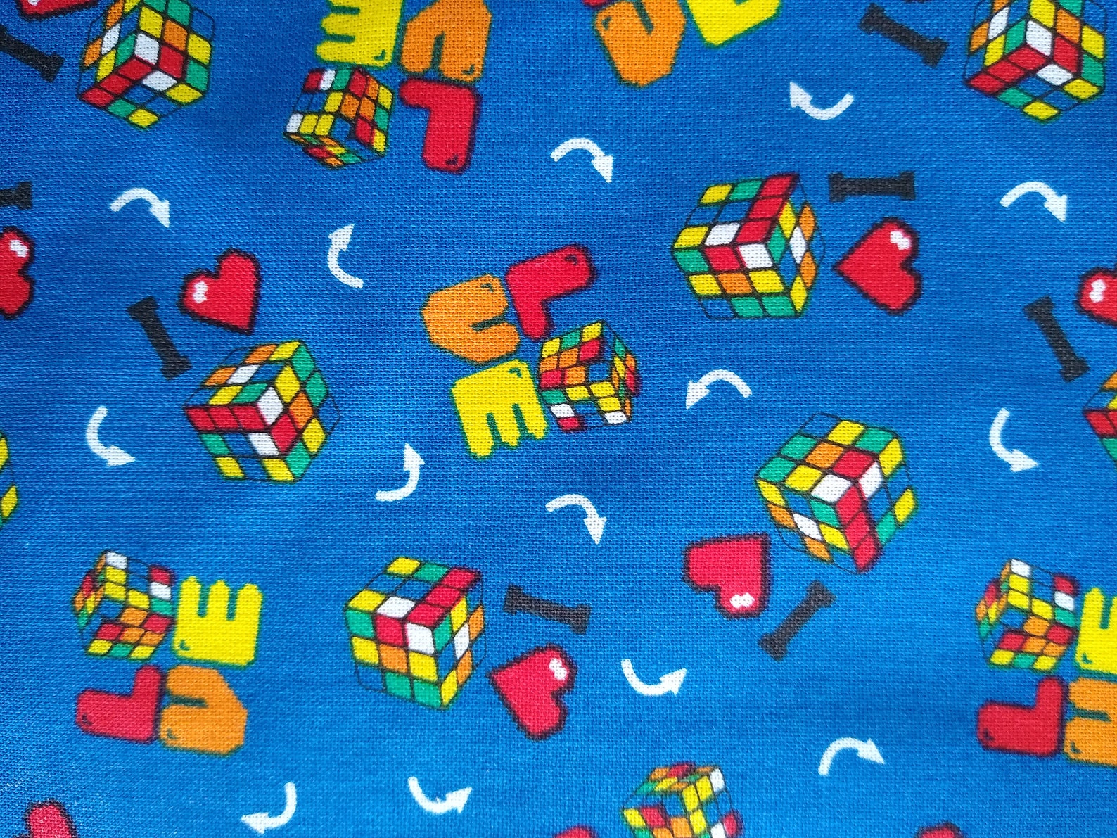 Rubik's Cube hearts Fat Quarter 100% Cotton Masks - Etsy