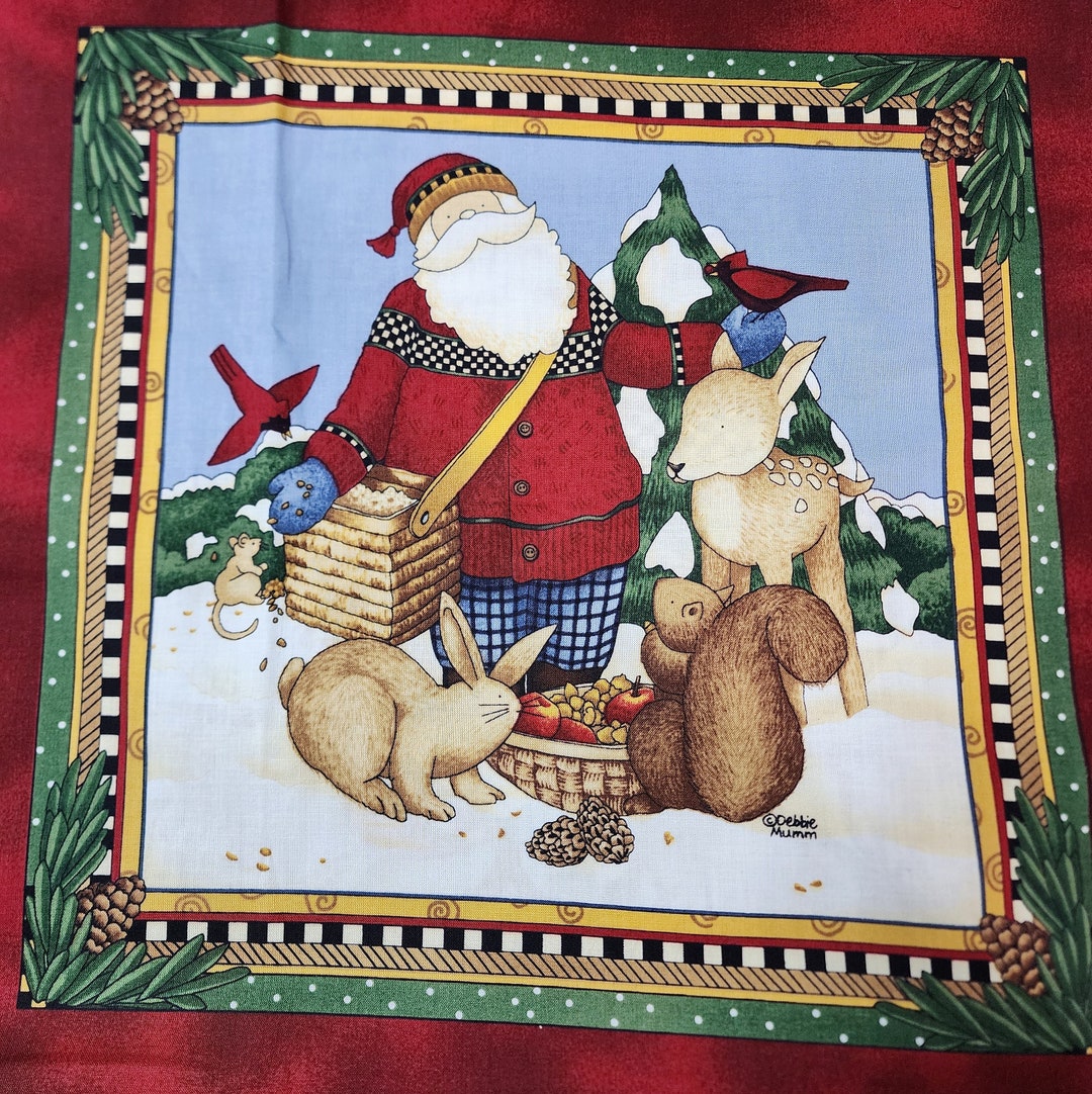 Christmas Fabric by Debbie Mumm Called Woodland Christmas , Six Squares ...