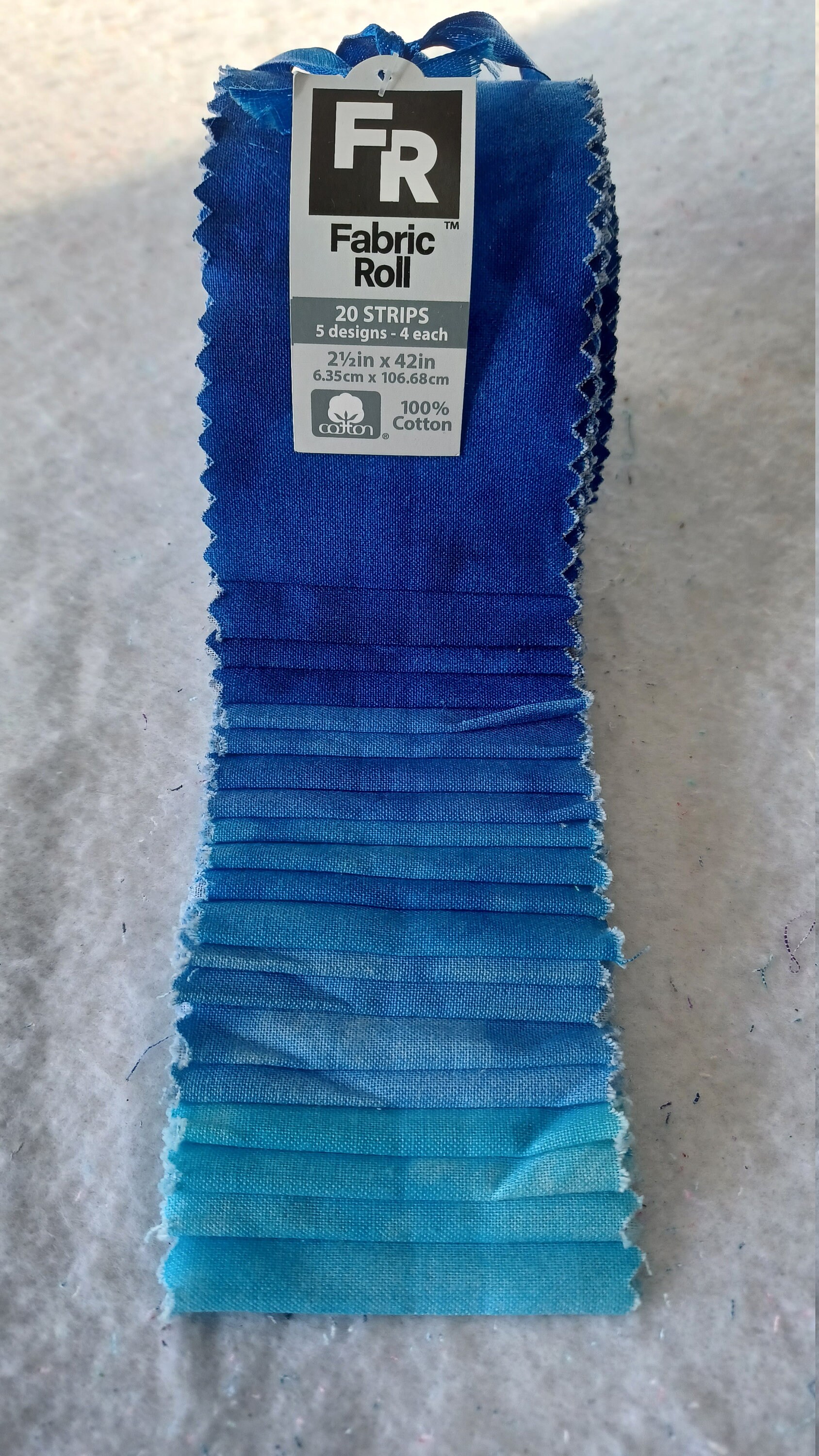 Jelly Roll Blue Texture Fabric Roll 2.5 in X 42 in 20 - Etsy