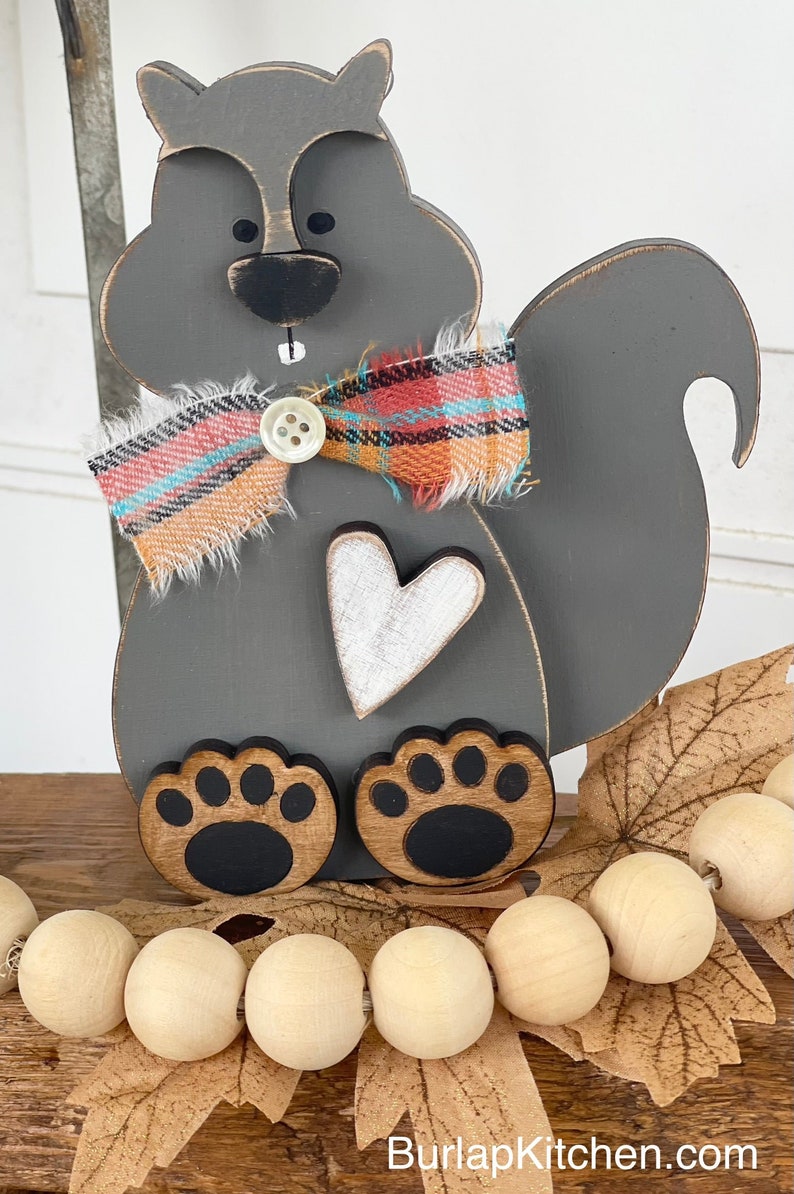 DIY Woodsy Squirrel Craft Kit - Maple Wood - Etsy