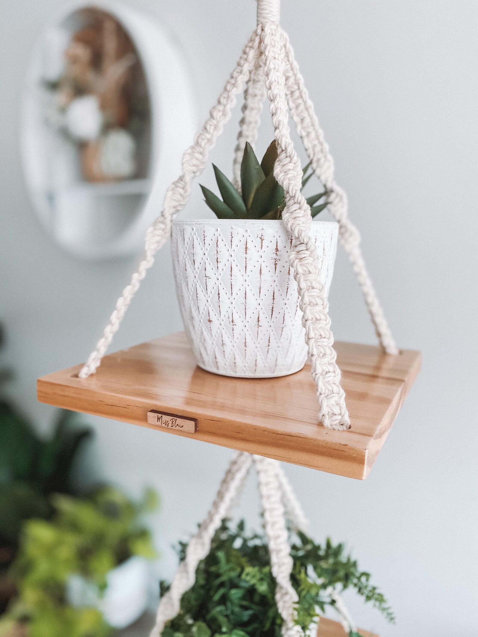 Macrame Plant Hanger Macrame Shelf Hanging Shelf 3 Tier | Etsy