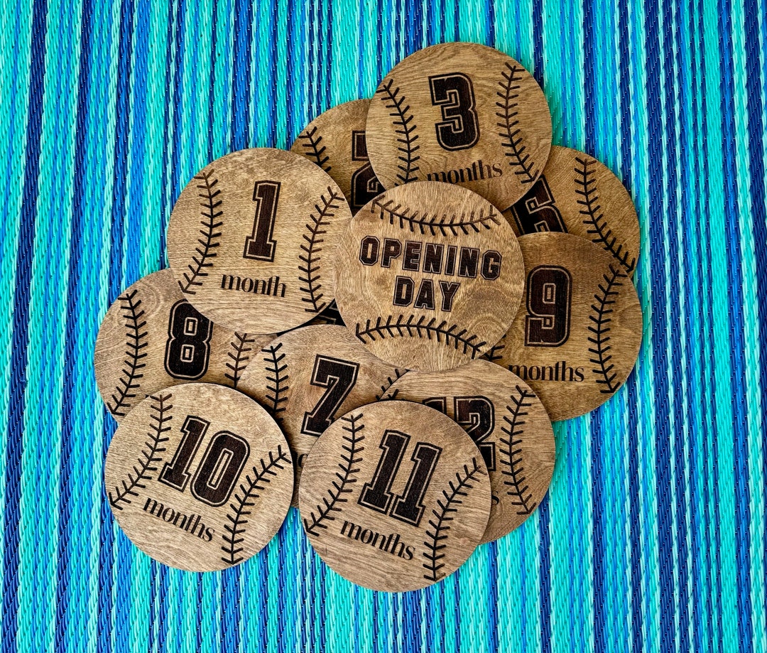 Baseball Baby Monthly Milestones, Laser Cut File, SVG - AI - DXF ...