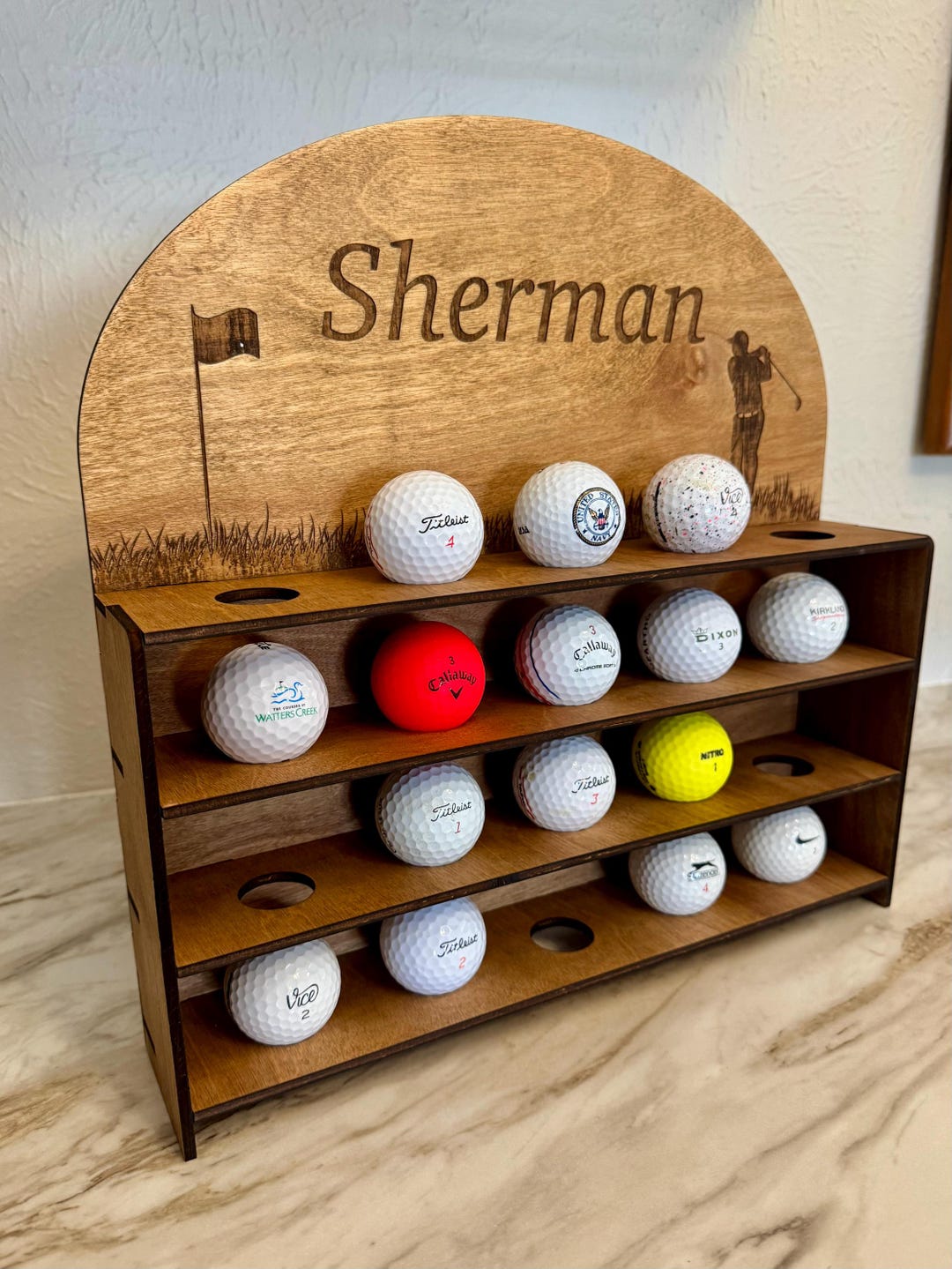 Golf Ball Display, Golf Ball Stand, Laser Cut File SVG, Digital ...