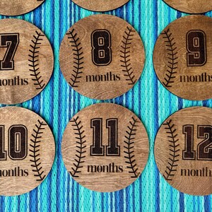 Baseball Baby Monthly Milestones, Laser Cut File, SVG - AI - DXF ...