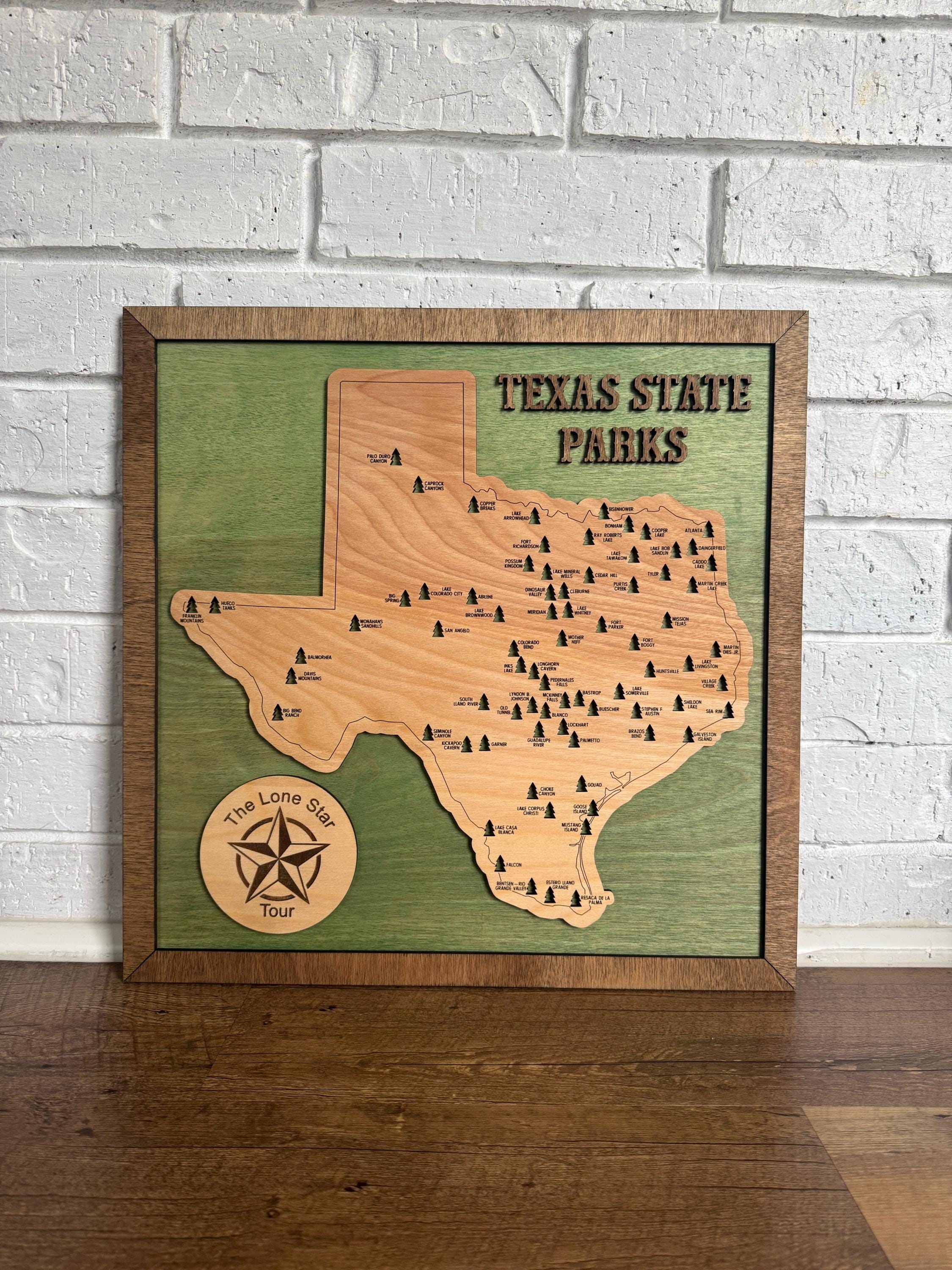 Texas State Parks Map: Laser Cut Travel Checklist (digital Download) - Etsy