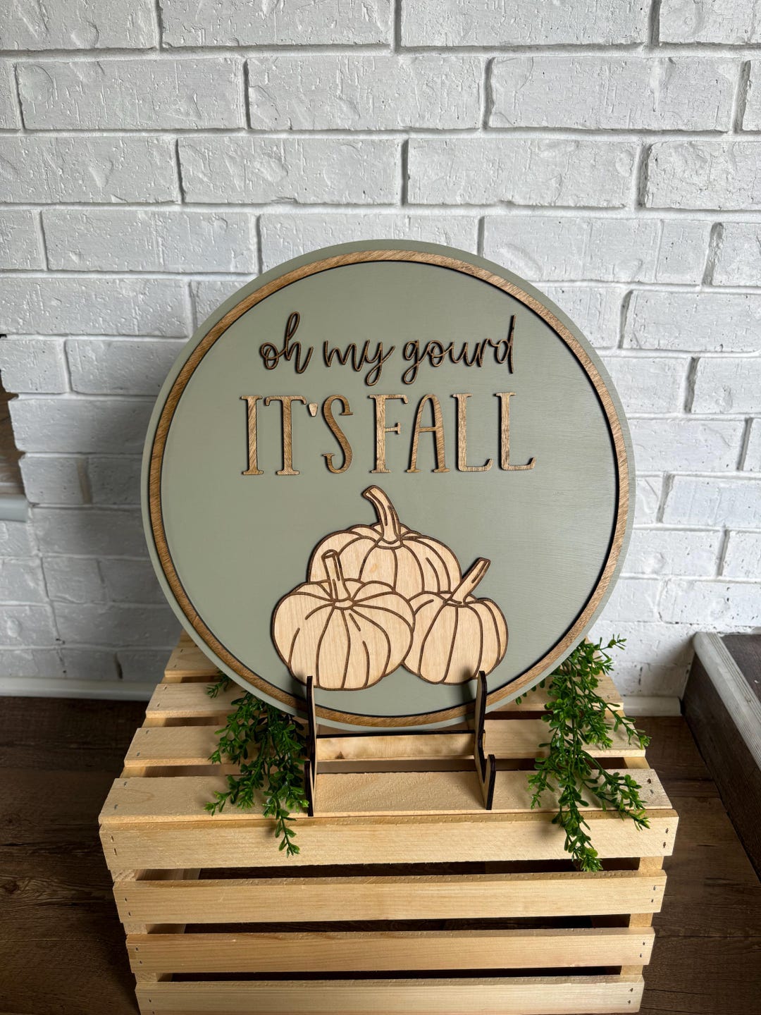 Oh My Gourd It's Fall Door Hanger, Sign - Etsy