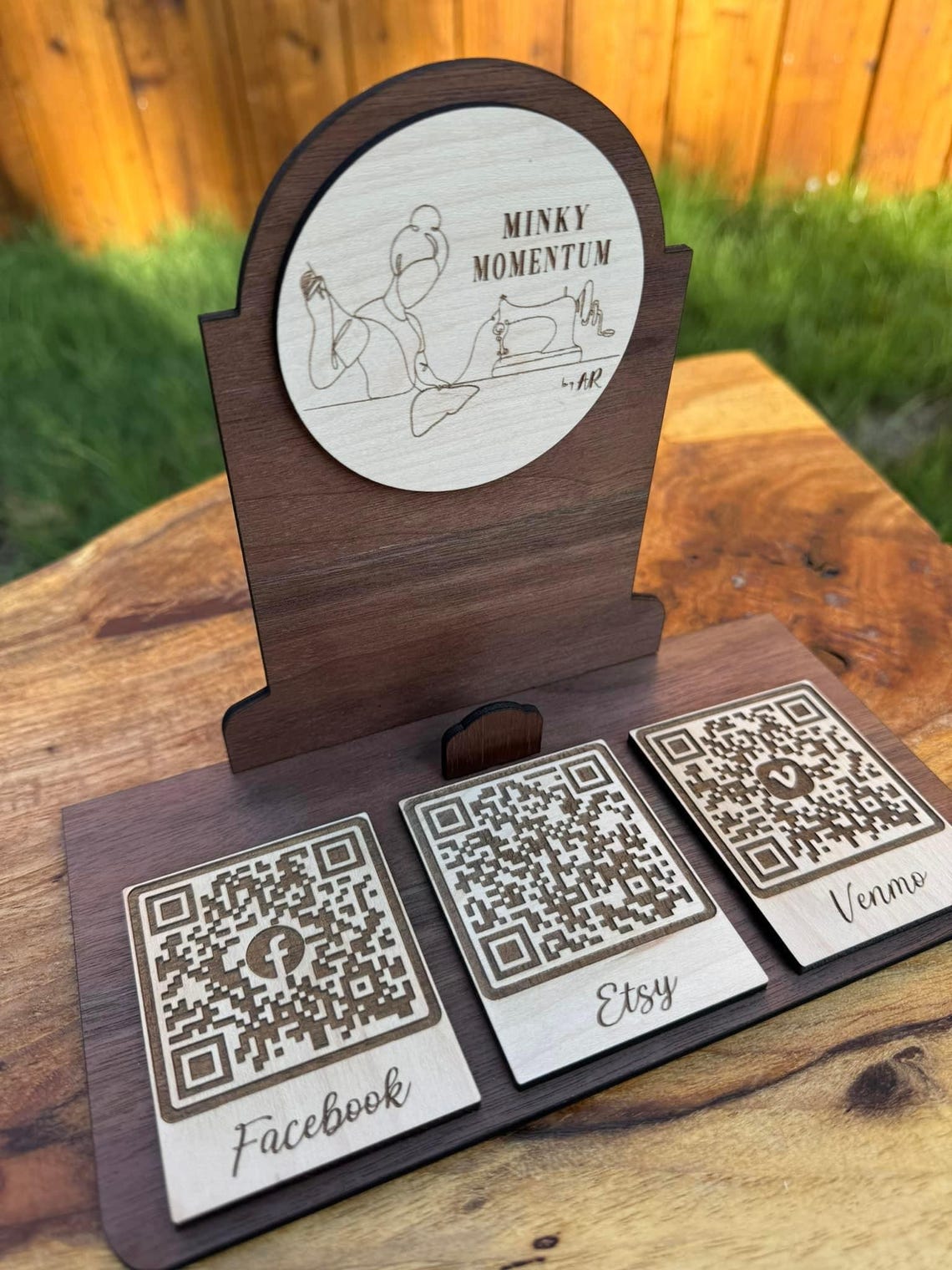 Business Card Holder, Qr Code Display Stand, Laser Cut File, SVG - AI ...
