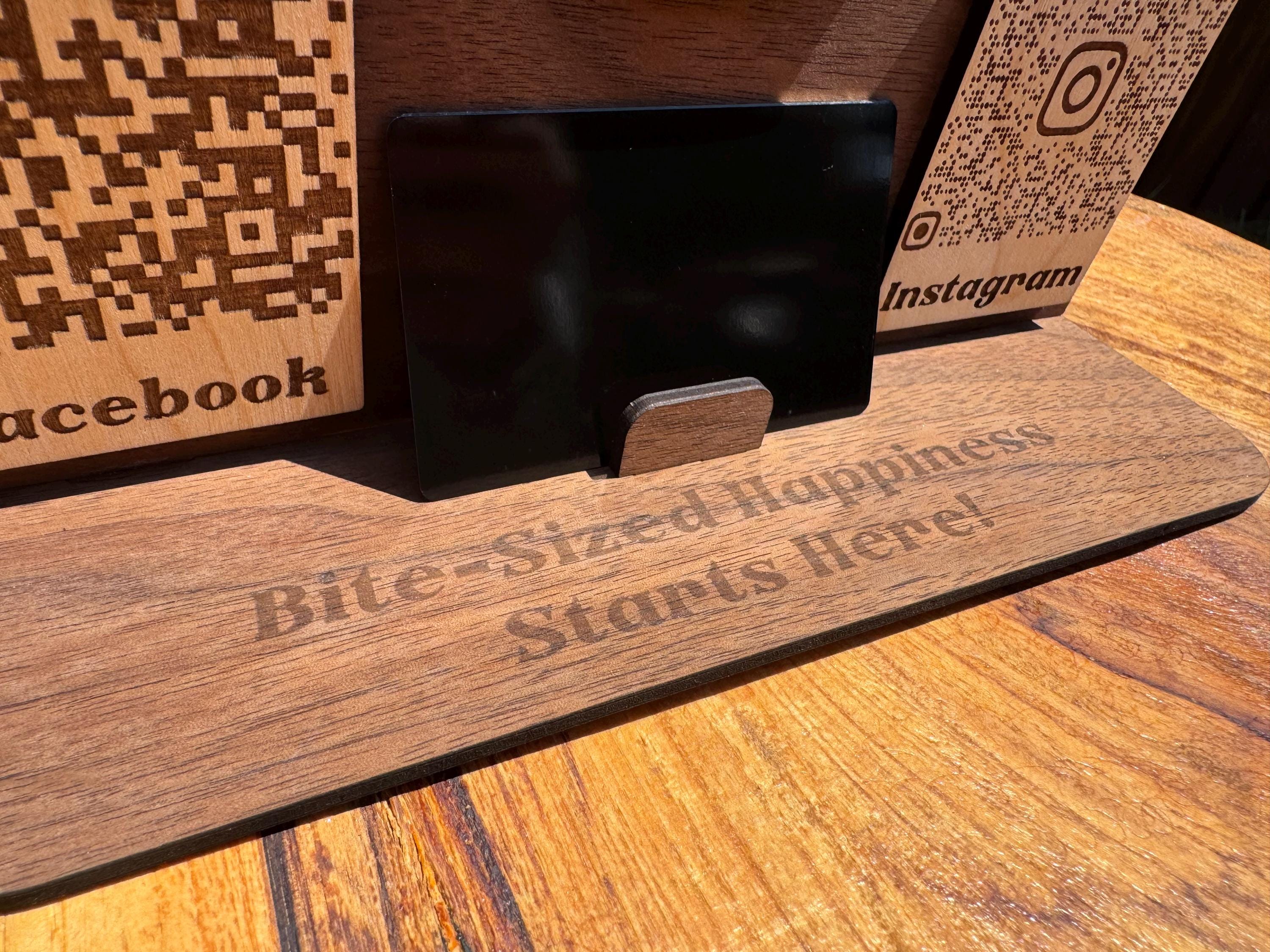 Business Card Holder, Qr Code Display Stand, Laser Cut File, SVG - AI ...