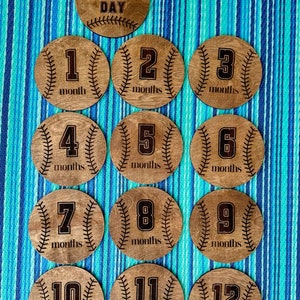 Baseball Baby Monthly Milestones, Laser Cut File, SVG - AI - DXF ...