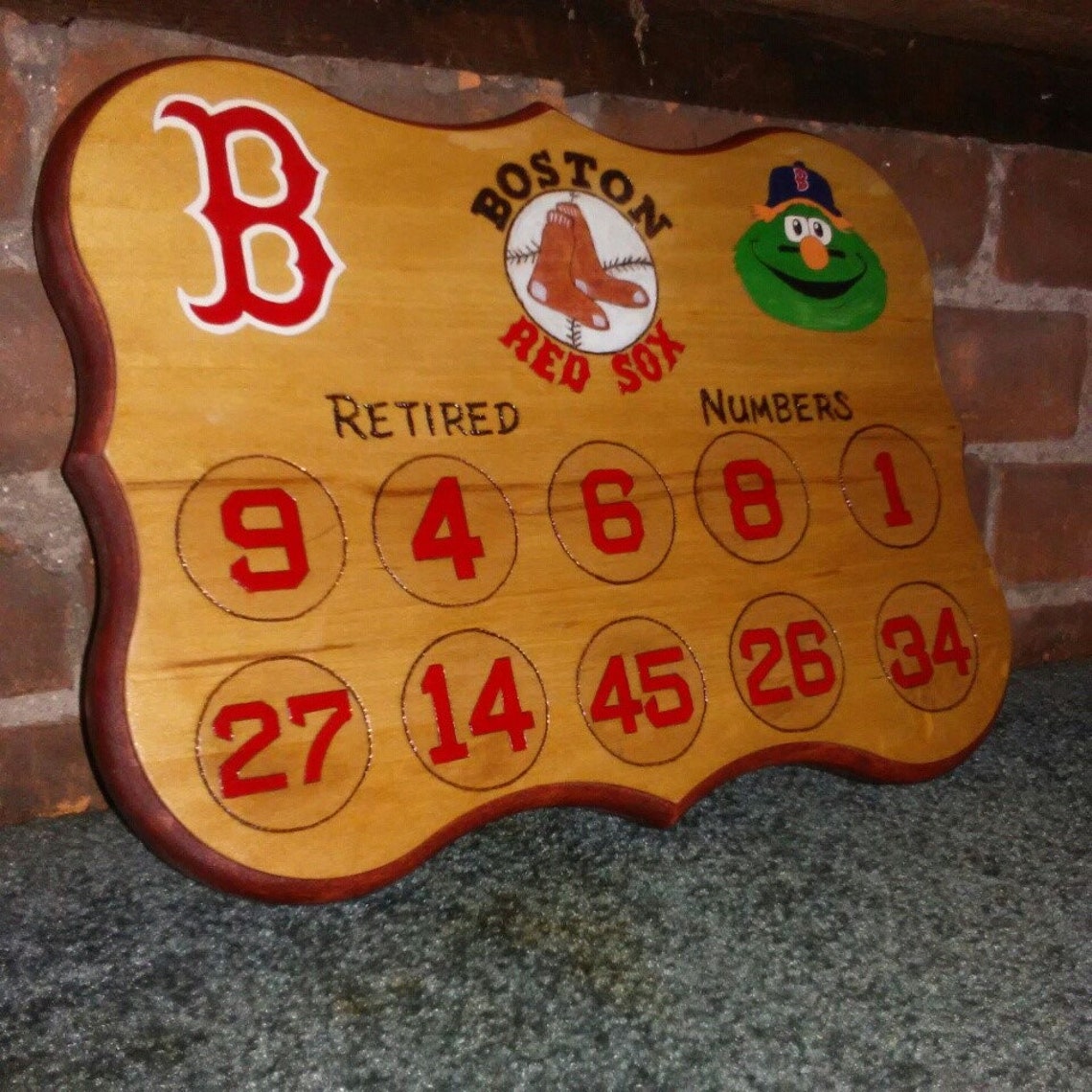 Boston Red Sox Retired Numbers, Boston Fandom, Red Sox Collectible, MLB ...