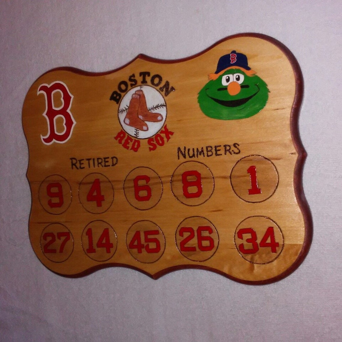 Boston Red Sox Retired Numbers, Boston Fandom, Red Sox Collectible, MLB ...