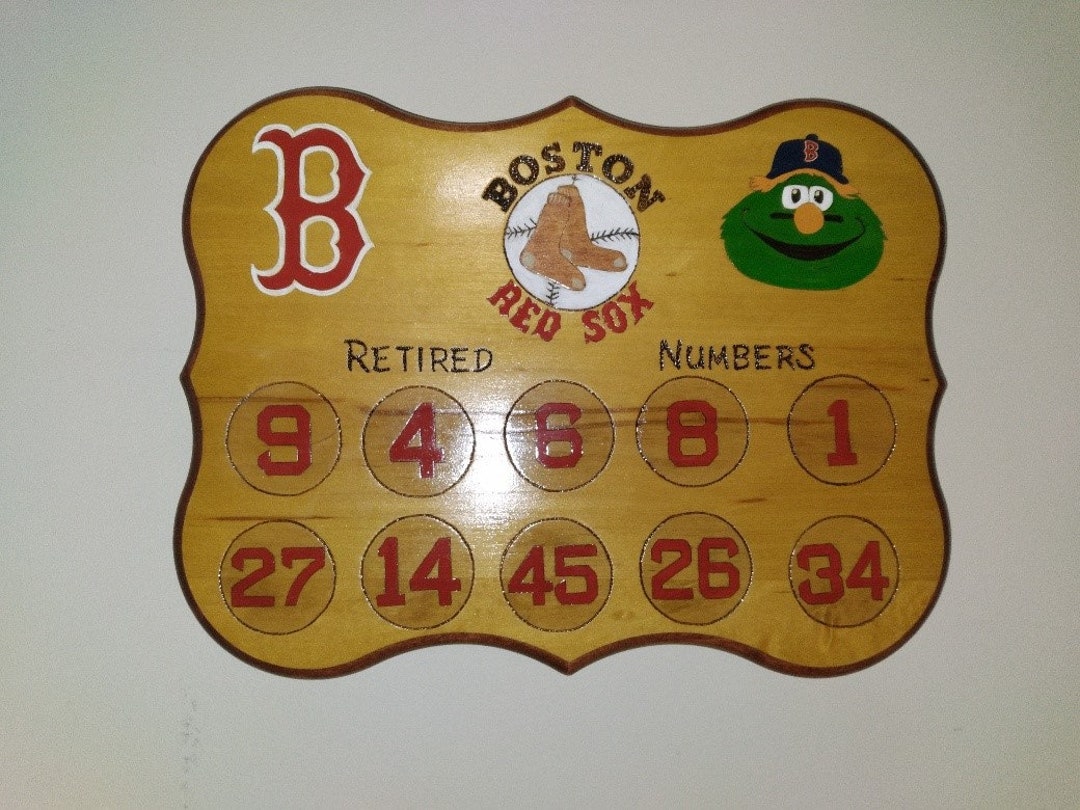 Boston Red Sox Retired Numbers Boston Fandom Red Sox - Etsy