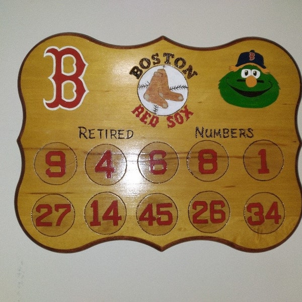 Boston Red Sox Retired Numbers - Etsy