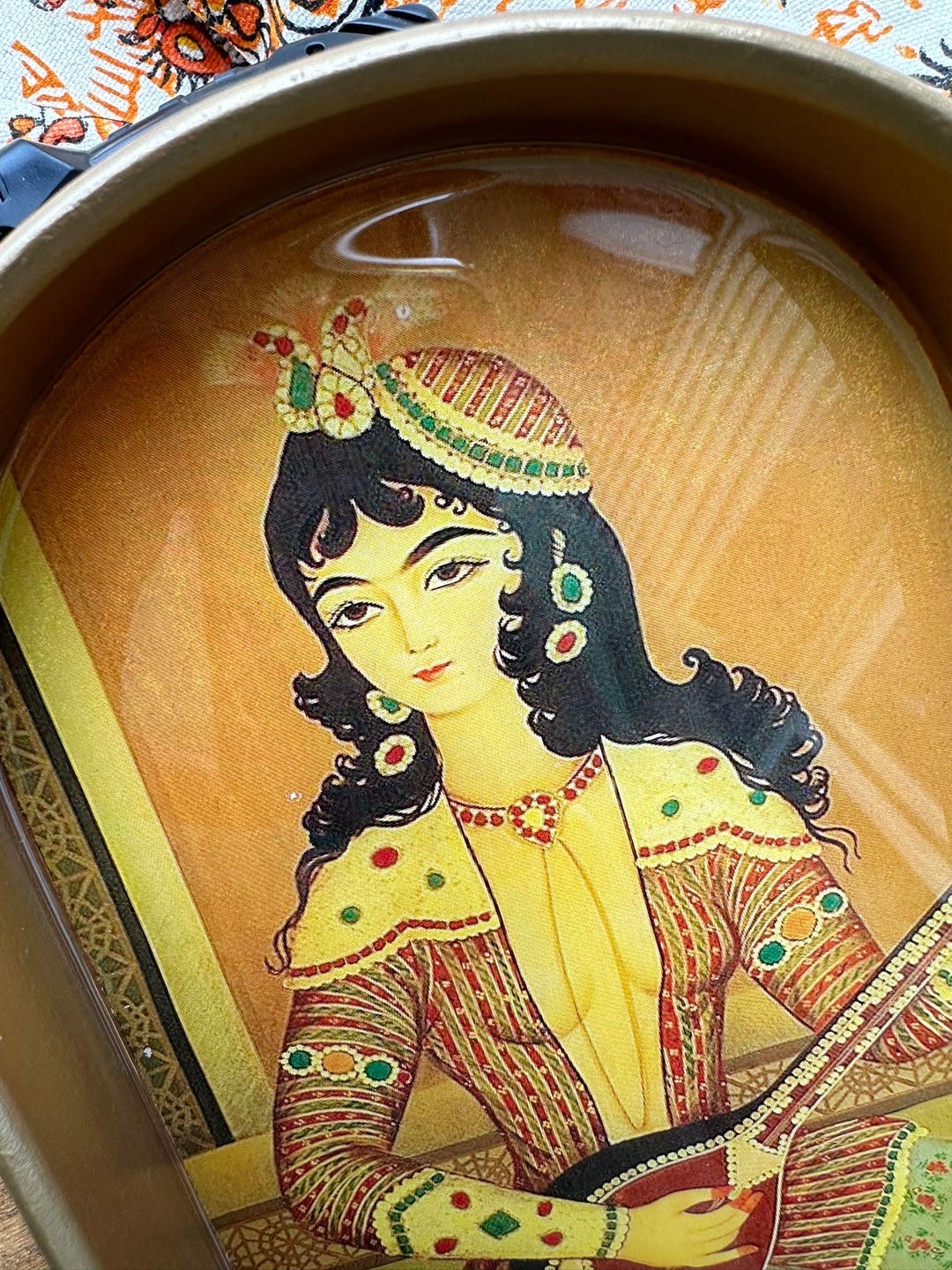 Khatoun Tray Wooden Decoupaged Decorative Art Resin Gift Classic Nowrouz Haftseen Yalda Personal ...