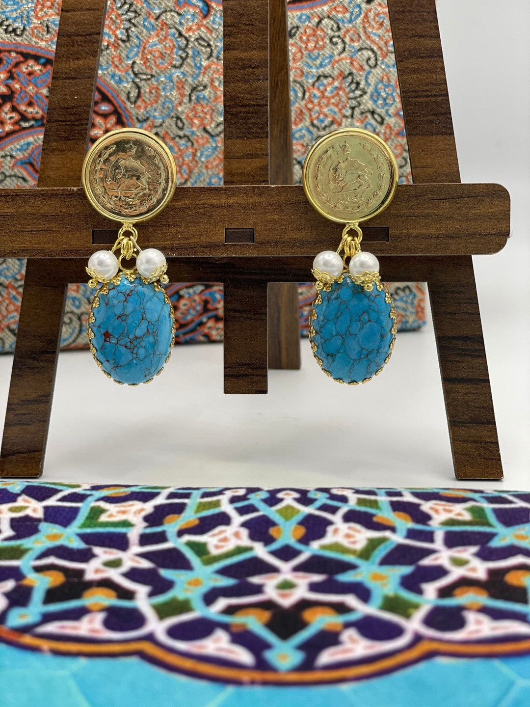 Handmade Coins Earrings Best Gift for Valentine Nowruz Norooz Pahlavi ...