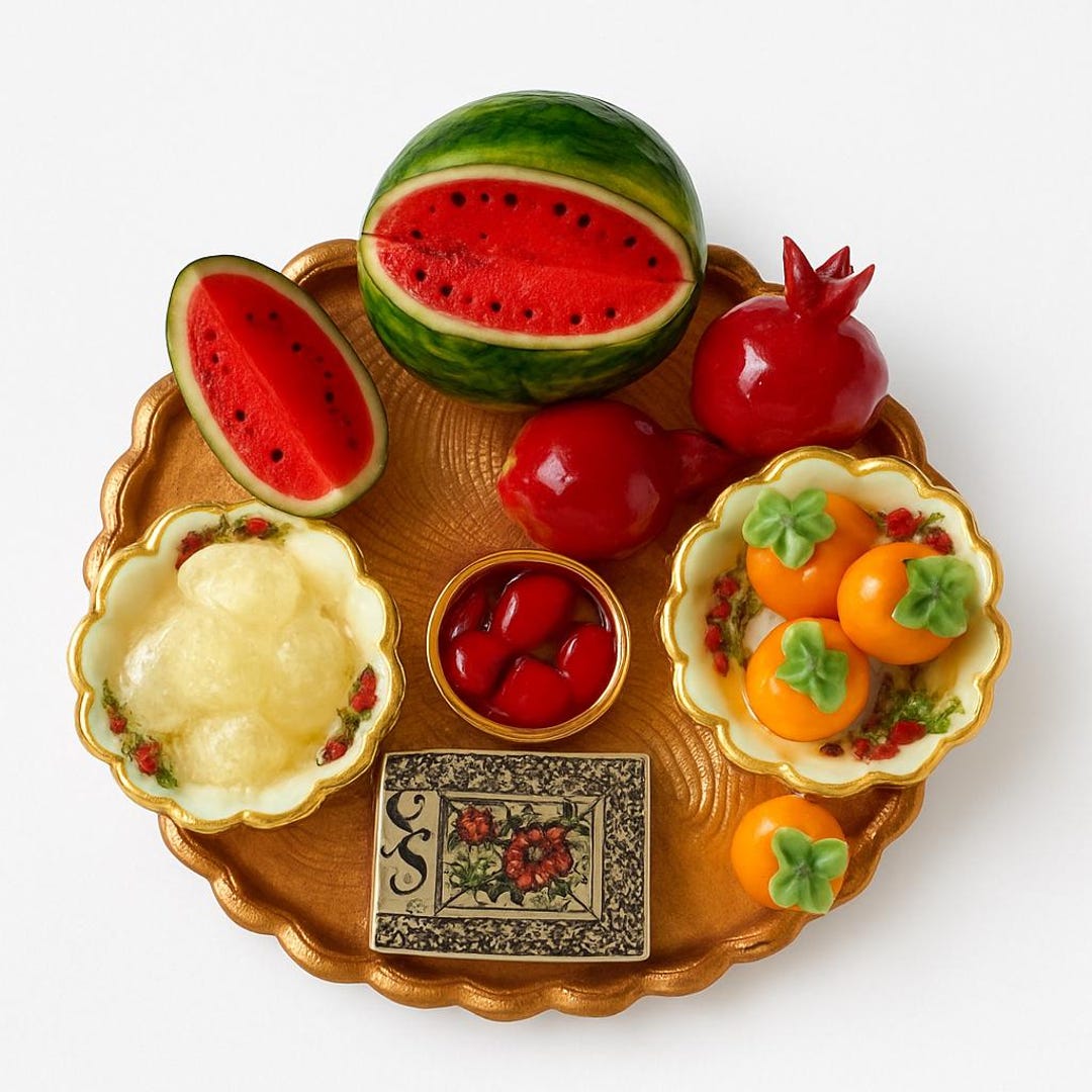 Magnet Hand Made Shabe Yalda Symbolic Decor Tea Set Miniature Decor ...