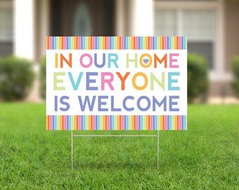 36x24 in Our Home Love Wins Yard Sign Liberal Decor in | Etsy