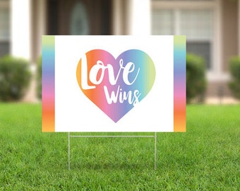 36x24 in Our Home Love Wins Yard Sign Liberal Decor in | Etsy