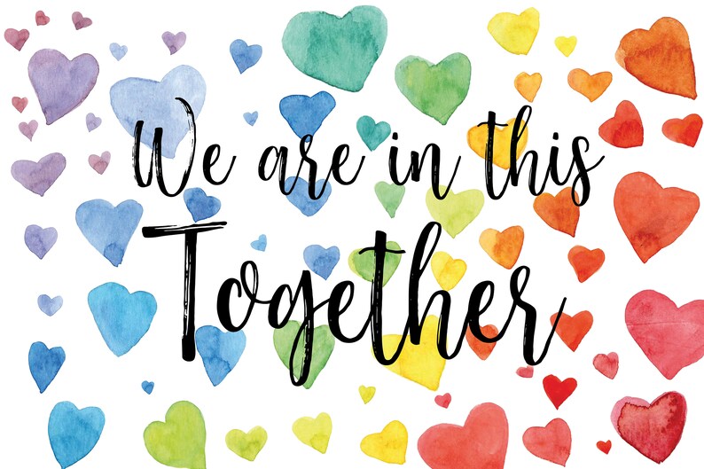 We Are in This Together Printable Poster Wall Art Instant Download ...