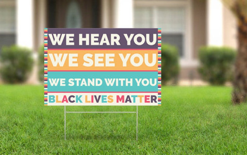 36x24 Large Two-sided Sign We See You We Hear You. We - Etsy