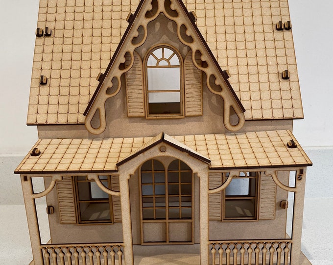 Plain Blank Make Your Own MDF Dolls House Kit Miniature Doll House ...